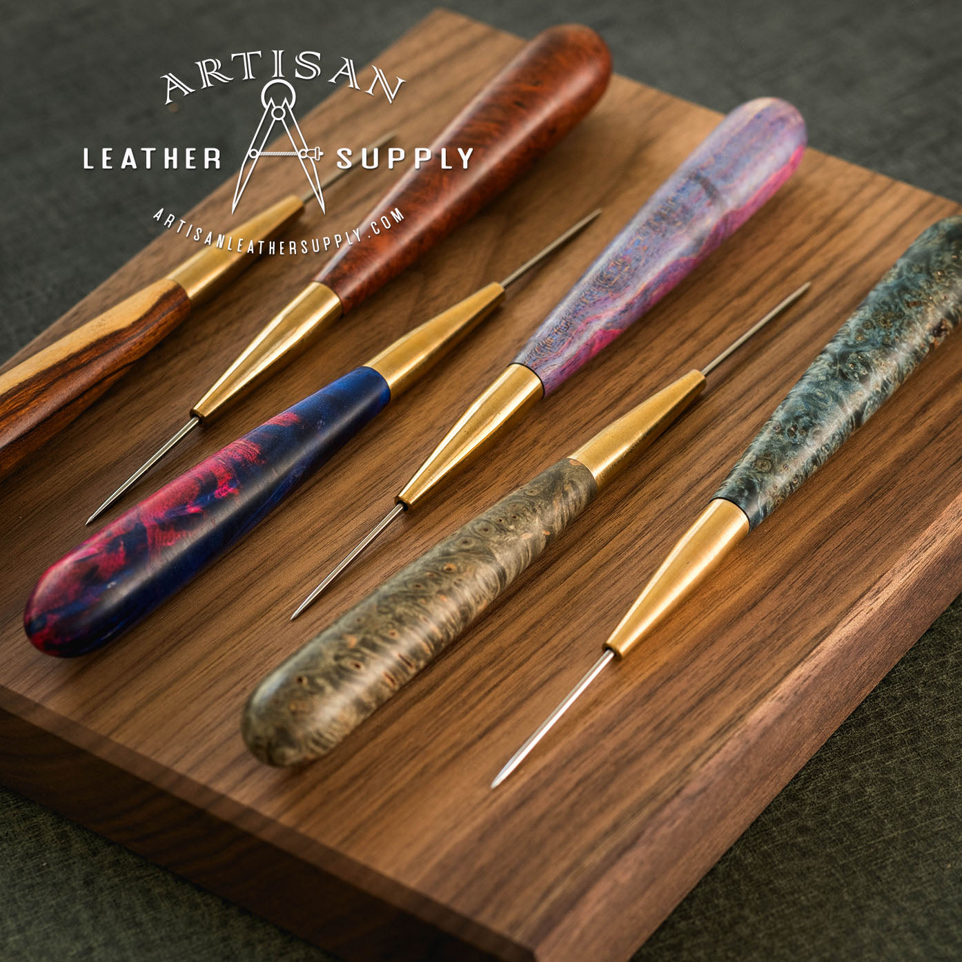 Scribe Awl - Stabilized Wood – artisan leather supply