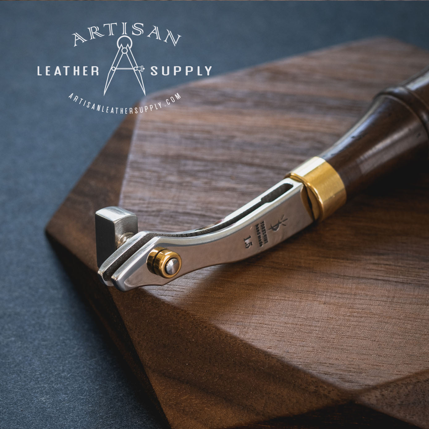 Adjustable Edge Creaser - walnut – artisan leather supply